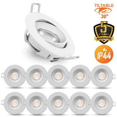 paul russells LED Downlight White Non-Dimmable Tilt Recessed Ceiling ...