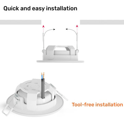 paul russells LED Downlight White Non-Dimmable Tilt Recessed Ceiling ...