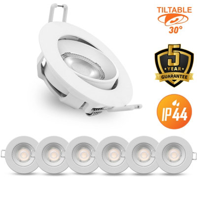 paul russells LED Downlight White Non-Dimmable Tilt Recessed Ceiling ...