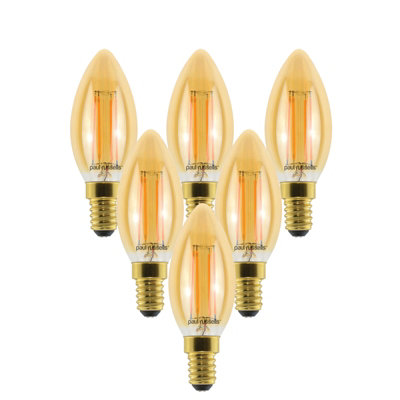 paul russells LED Filament Dimmable Candle Bulb,SES E14, 4.5W 423 ...