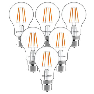 paul russells LED Filament Dimmable GLS Bulb, BC B22, 12W 1521 Lumens ...