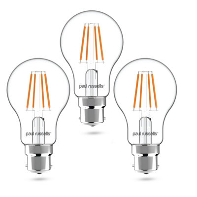 paul russells LED Filament Dimmable GLS Bulb, BC B22, 7W 806 Lumens ...