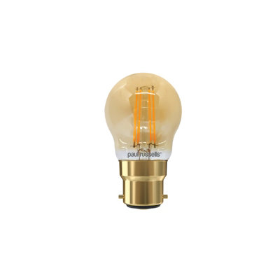 paul russells LED Filament Dimmable Golf Bulb, BC B22, 4.5W 423 Lumens ...
