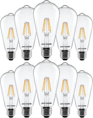 paul russells LED Filament ST64 Bulb, 4W 470 Lumens, 40w Equivalent ...