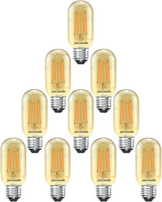 paul russells LED Filament T45 Bulb, 4W 380 Lumens, 35w Equivalent ...