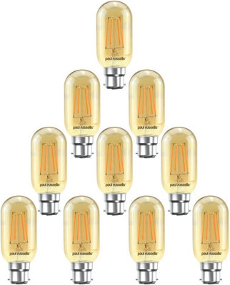 paul russells LED Filament T45 Bulb, 4W 380 Lumens, 35w Equivalent ...