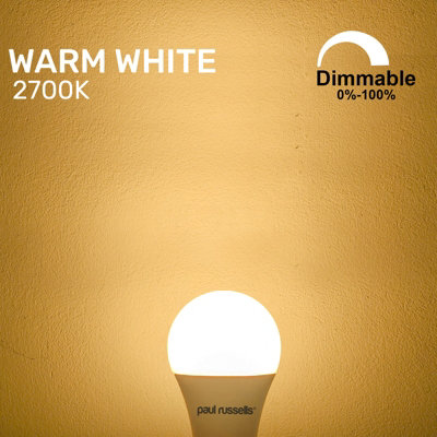 paul russells LED GLS Dimmable Bulb Bayonet Cap BC B22, 8.5W 806Lumens ...
