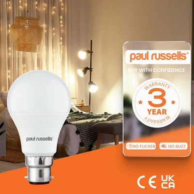 paul russells LED GLS Light Bulbs Bayonet Cap B22 BC Cap, 60w ...