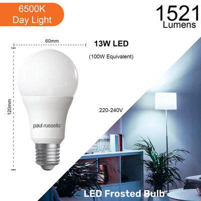 paul russells LED GLS Light Bulbs Edison Screw E27 ES Cap, 100w ...