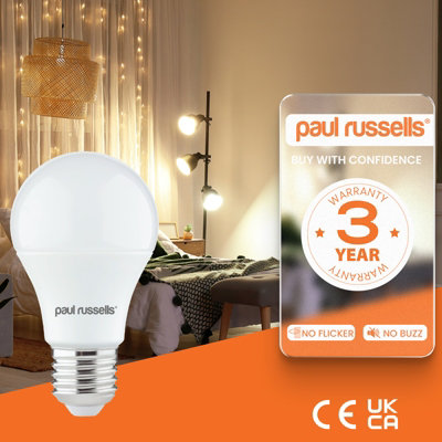 paul russells LED GLS Light Bulbs Edison Screw E27 ES Cap, 60w ...
