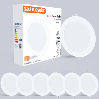 paul russells LED Round Panel Ceiling Lights, 16W 1600 Lumens ...