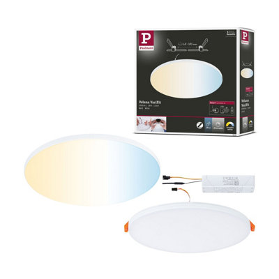 Paulmann 79957 LED recessed panels Veluna VariFit Edge 200 mm round ...