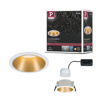 Paulmann 93405 LED Cole recessed luminaire round incl. 1x6.5 watt ...