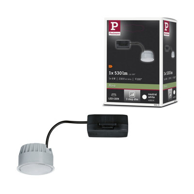 Paulmann LED Module recessed luminaire 3-Step-Dim Nova Coin round 51mm ...