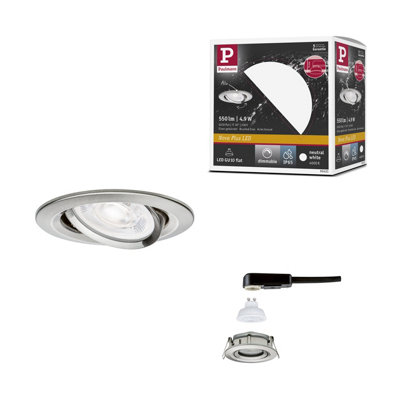 Paulmann LED recessed luminaire Nova plus GU10 Flat IP65 93 mm 4,9W ...