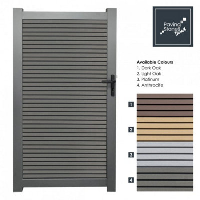 Paving Stones Direct Aluminium Composite Gate Dark Oak 1800mm x 900mm