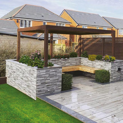 PAVING STONES DIRECT NEW YORK GREY PORCELAIN WALL CLADDING (3.9M2)
