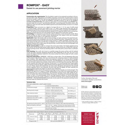 Paving Stones Direct Rompox Easy Grey Jointing Compound Grout (15kg)
