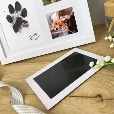 Paw Print Ink Keepsake Photo Frame Kit - Family Friendly Pet Safe Non ...