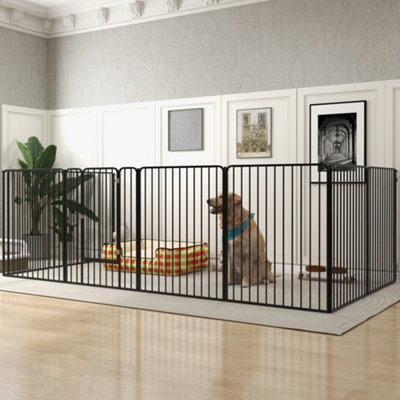 PawHut 100cm 8 Panels Heavy Duty Dog Playpen for Small Medium Dogs