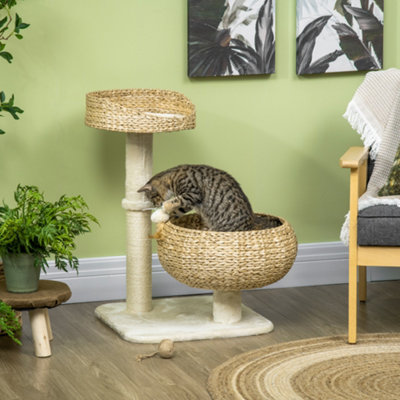 PawHut 72cm Cat Tree, Kitty Activity Centre, Cat Climbing Toy, Cat ...