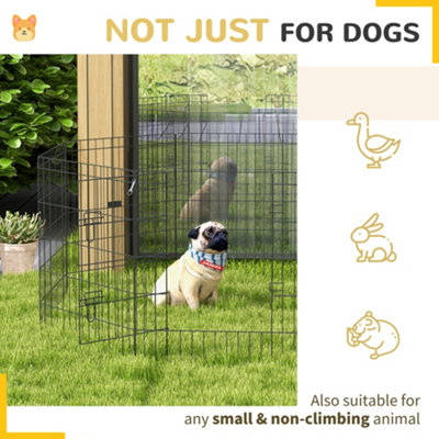 PawHut 8-Panel DIY Dog Pen with Door for Indoor/Outdoor Use, 76cm High