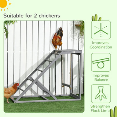 PawHut Chicken Coop Toy with Swing, Ladder, Platform for 2 Chickens ...