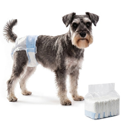 PawHut Disposable Dog Diapers Female Dog Nappies M Dogs 48 Count