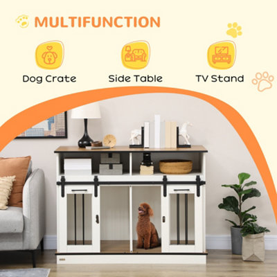 PawHut Dog Crate Furniture for Small and Large Dogs with Movable ...