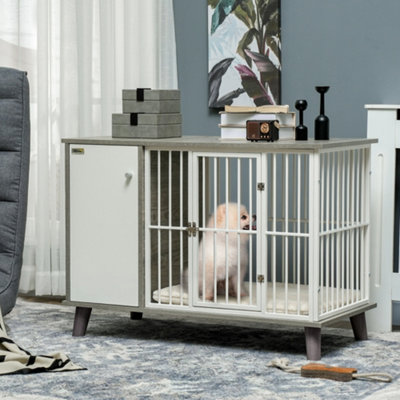 PawHut Dog Crate Furniture Indoor Dog Kennel Side End Table 98x48x70.5 cm