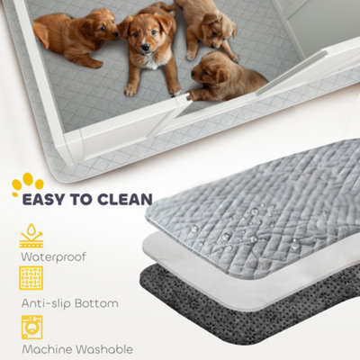 PawHut Dog Whelping Box with Whelping Pad, Adjustable Entrance, 100 x 96cm