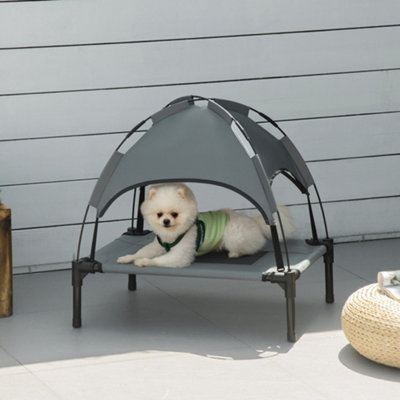 PawHut Raised Dog Bed Waterproof Elevated Pet Cot with Breathable Mesh ...