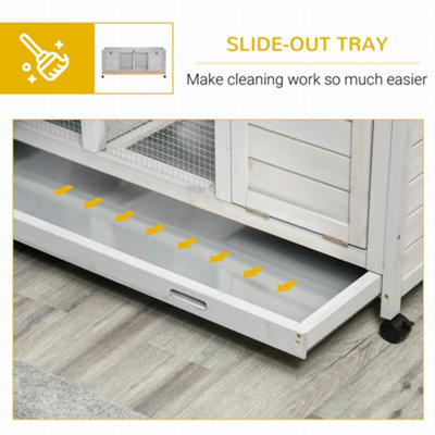 Guinea pig cage with removable tray store