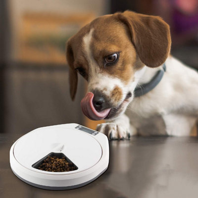 PAWISE Automatic Pet Dog Feeder Food Bowl 5 Meal Dispenser Station with ...