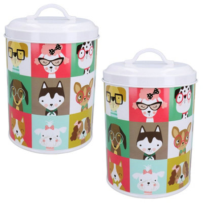 Pawtrait Dog Food Treat Storage Jar 2.5L Biscuit Barrel Dog Lover Gift ...