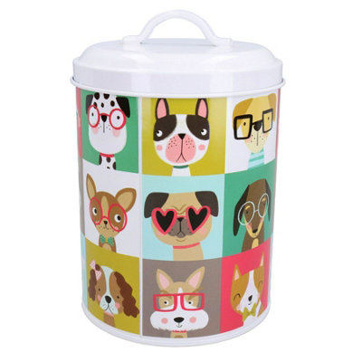 Pawtrait Dog Food Treat Storage Jar 2.5L Biscuit Barrel Dog Lover Gift ...