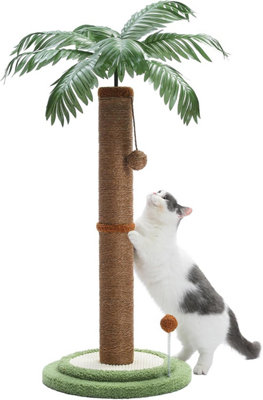 PAWZ Road Coconut Palm Cat Scratching Post, 85cm height Cat Scratcher ...