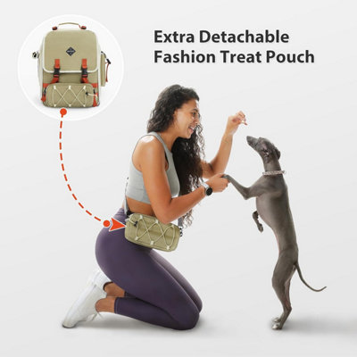 PAWZ ROAD EXPANDABLE CAT CARRIER WITH DETACHABLE TREAT POUCH, CAT ...