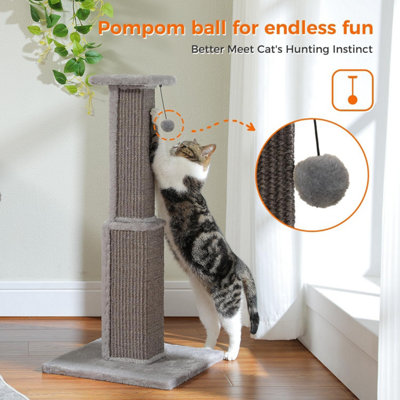 PAWZ Road Large Cat Scratching Post 32 inch Tall Scratching Post for ...