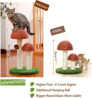 PAWZ Road Mushroom Scratching Post for cats, Sisal Cat Scratching post ...
