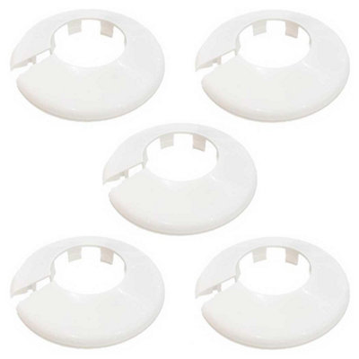 PC35 Talon Pipe Collars Covers 35mm White 5 Pack