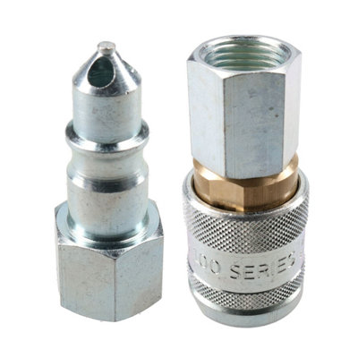 PCL 100 Series Female Coupler 1/2" BSP & 3/8" BSP Male Air Fitting ...