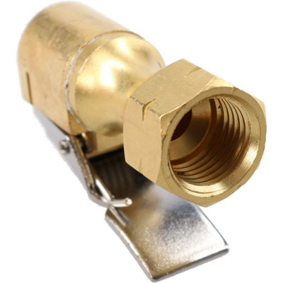 PCL Euro Clip On Tyre Valve Connector Open End 1/4" BSP Female Thread ...