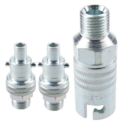 PCL Instant Air Coupler 1/4" BSP Male Thread & Swivel Body Male Adaptor ...