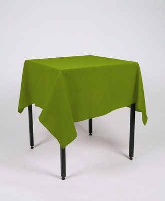Pea Green Square Tablecloth 121cm x 121cm (48" x 48") | DIY at B&Q