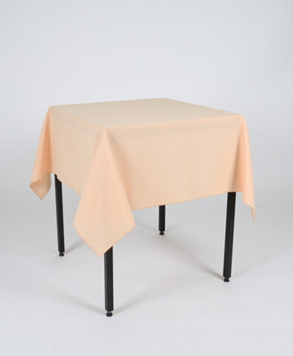 Peach Square Tablecloth 147cm x 147cm (58" x 58") | DIY at B&Q