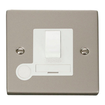 Pearl Nickel 13A Fused Connection Unit Switched With Flex - White Trim ...