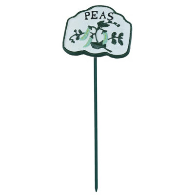 Peas Vegetable Sign Marker Label Cast Iron Plant Garden Yard Allotment