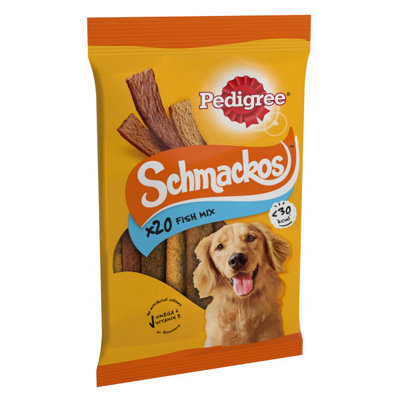 Pedigree Schmackos Dog Treats With Fish 20 Stick X 1 Pack