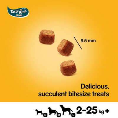 PEDIGREE Tasty Minis Puppy Dog Treats Chicken Chewy Cubes 125g (Pack of 8)